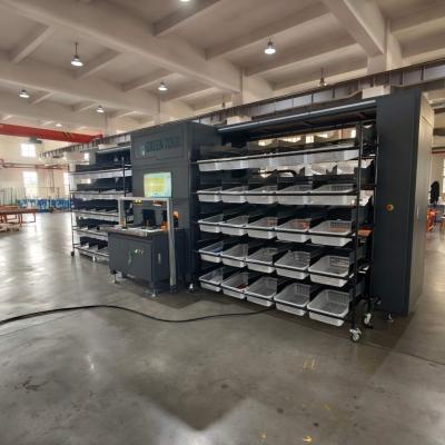 China 1500 Items/Hour Put Wall System 100 Slots Reciprocating Multi Layer Cart Fulfillment for sale