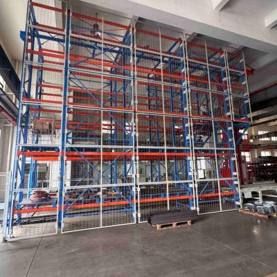 China Heavy Duty Wire Rope Pallet Stacker Crane for Narrow Aisle Warehouse Automation for sale