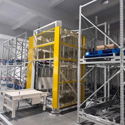 China Industrial Ethernet Controlled Pallet Stacker Crane for Smart Warehouse Logistics for sale