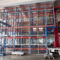 China High Precision Pallet Stacker Crane Systems Double Column Pallet Storage 2000kg for sale