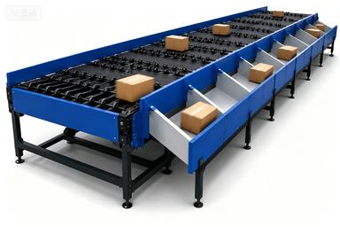 China 4500 - 7200 Parcels/Hour Wheel Sortation System For Courier And Distribution Operations for sale