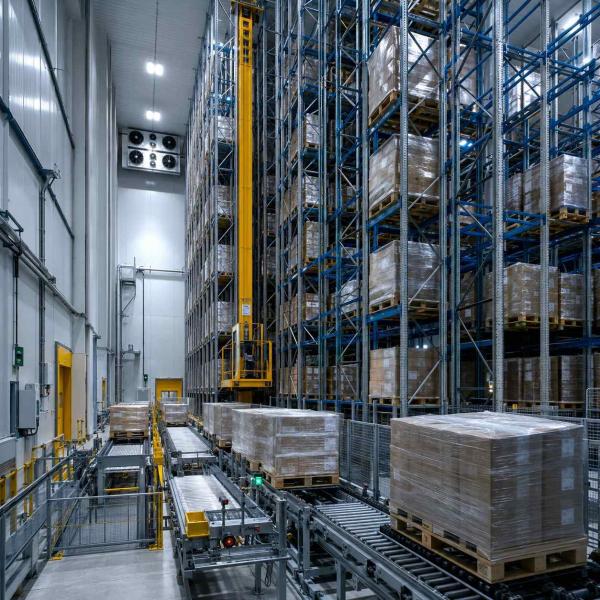 Quality High Density Auto Storage System 2000kg Load Warehouse Automated Pallet Racking for sale