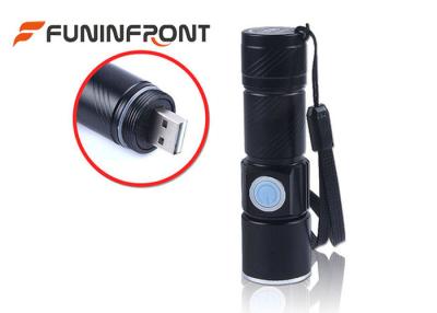 Cina Torcia elettrica ricaricabile del CREE XPE USB LED, torcia regolabile dello zoom LED del fuoco in vendita
