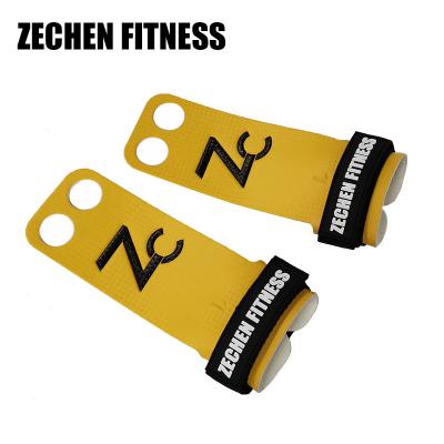Cina I protettori della mano della ginnastica dei guanti 2mm della presa di Crossfit della fibra del carbonio ingialliscono 2 fori in vendita