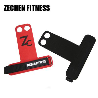 Cina la mano di cuoio rossa Crossfit di 2.25Mm tira sulla palma della sicurezza di forma fisica dei fori dei guanti 2 della presa per proteggere in vendita
