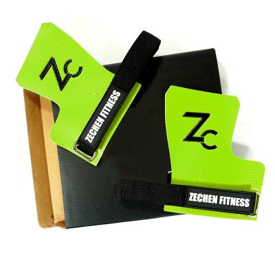 China nenhum furo levanta o couro da fibra do carbono da proteção do crossfit dos calleras dos apertos à venda