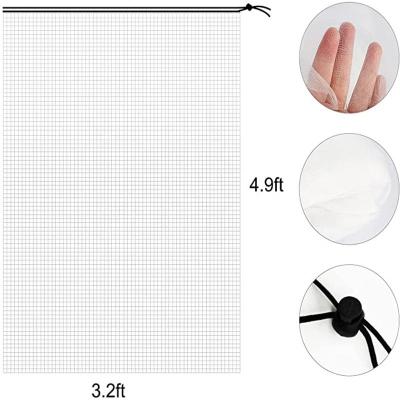 China Plastic Type HDPE Insect Bird Bug Barrier Mesh With Drawstring for Growing Fruit Tree Protection Cover Net Bag in White for sale