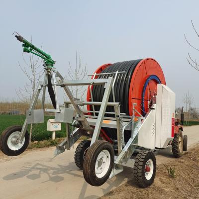 China Agriculture Travelling Irrigation System Rain Gun 75 300tx Hose Reel with Traveling Irrigator Sprinkler Gun Italy Metal for sale