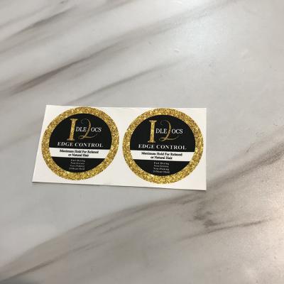 Cina L'ANIMALE DOMESTICO impermeabile ha tagliato gli autoadesivi a stampo tagliente su ordinazione del vinile di scintillio dell'oro brillante 2x2 in vendita