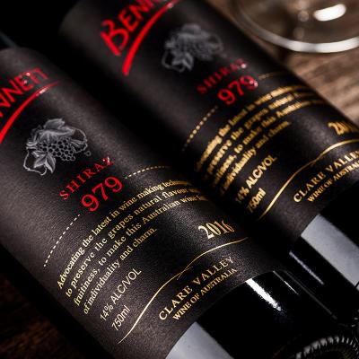 Cina Etichette autoadesive impresse dell'autoadesivo del vino di Fade Resistance CMYK in vendita