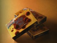 China Matte Lamination Chocolate Truffle Foil Stamped Boxes for sale