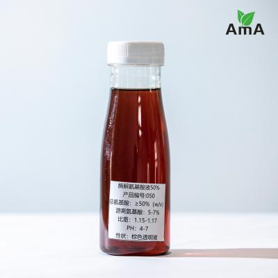 China Nitrogen Liquid Foliar Fertilizer Organic Enzymatic Amino Acids 50% (8-0-0) for sale