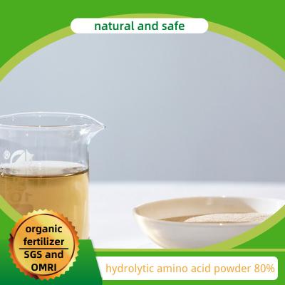China Yellow Amino Acid 80% Powder Formula For Compound Liquid And Powder Fertilizer for sale