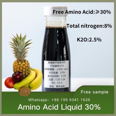 China N8 Amino Acid Liquid Fertilizer 30% No Salt Yellow Liquid for sale