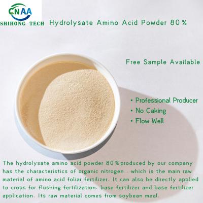 China Hydrolysate Amino Acid Powder 80% With High Free Amino Acids Water Soluble Organic Foliar Fertilizer for sale