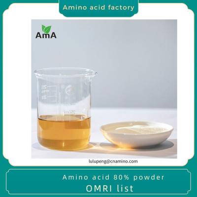 China Hydrolysate Protein Amino Acid Organic Fertilizer Amino Acid 80% Powder for sale