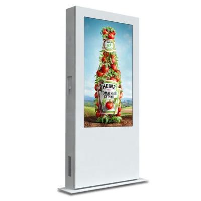 China 3000 Nits Outdoor Digital Totem , LCD Advertising Player High Brightness 65 Inch Wifi 3g for sale