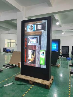 China Customized 86'' Wall Mount LCD Screen , Outdoor Advertising LCD Display Touch Kiosk for sale