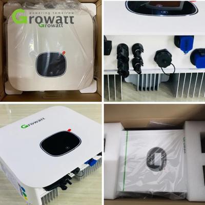 China 375/350/160mm Growatt 5kw 8kw 10kw Inverter with OLED LCD Display 3 Phase MOD 10KTL3-X Ongrid Hybrid Inverter for sale