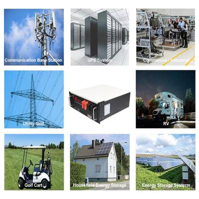 China Energy Storage Solution 48V/51.2V Rack Mounted Lithium Batteries with High Capacity for sale