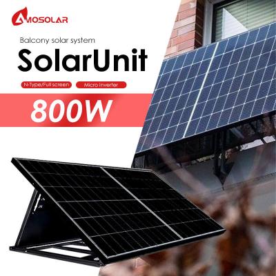 China 230V/220V 180V-270V Balcony Power Plant PV Solar System with 600W 800W Micro Inverter for sale