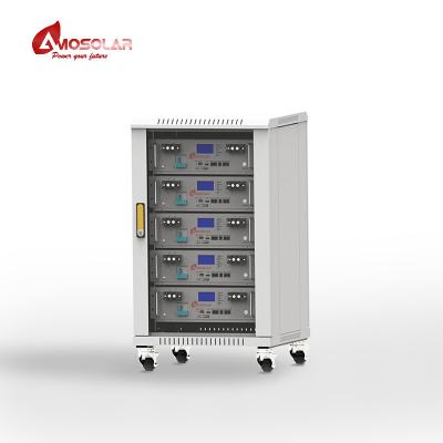 中国 アモソラー・ラック搭載 48V 100Ah/200Ah リチウム電池 太陽光発電システムの性能 販売のため