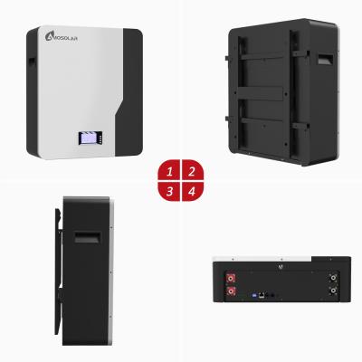 China 48V/51.2V Power Wall LifePO4 Bateria Mural montado por Amosolar com bateria de lítio à venda