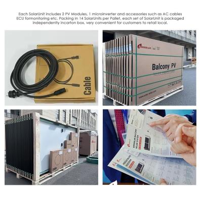 China 600w 800w 1000w Solarenergiesystem auf dem Netz Microinverter PV Anlag mit Dachmontage zu verkaufen