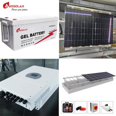 Cina Batteria a piombo e controllo PWM Sistema solare ibrido da 10 kW per casa completa da 5 kW in vendita