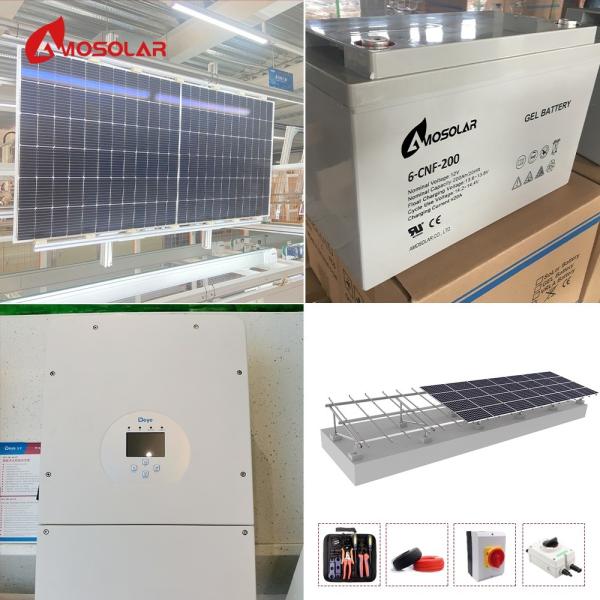 Quality Hybrid-grid Solar PV System Amosolar 5kw 8kw 10kw Solar Energy Storage System for sale