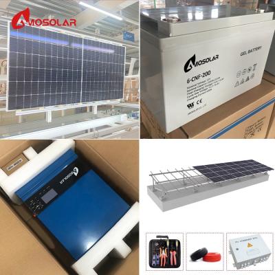China Amosolar Solar Off Grid System 3Kw 5Kw 6Kw 8Kw 10Kw for 24 Hours Work Time and Monitoring for sale