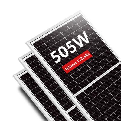 Cina Amosolar Mono Half 182mm 480W 485W 490W 495W 500W 505W Modulo di pannelli solari di grado 132 in vendita