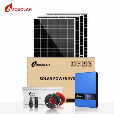 China Complete Technical Support for Amosolar Off Grid 10kw Complete Solar Home Power System for sale