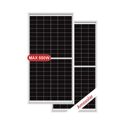 Cina 540-550W pannello solare a mezza cella amosolare con 144 celle e connettore compatibile MC4 in vendita