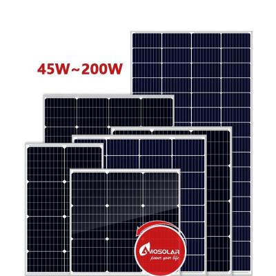 Amosolar Small Solar Panel for Street Light RV 55w 100w 150w 200w Safe Package
