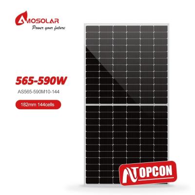 Cina Amosolar Solar Monocristalline N-Type 450W 500W 550W 580W 600w 620w Pannello solare a metà taglio per rivenditori in vendita
