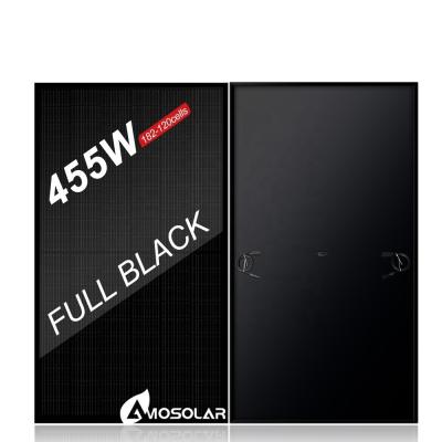 China Caixa de junção IP68 Amosolar 440w 445w 450w 455w Half Cells Full Black PV Module à venda