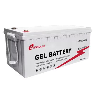 Cina 12V 24V 48V 100Ah 200Ah 300Ah GEL Batteria al piombo acido per energia solare fotovoltaica e inverter in vendita
