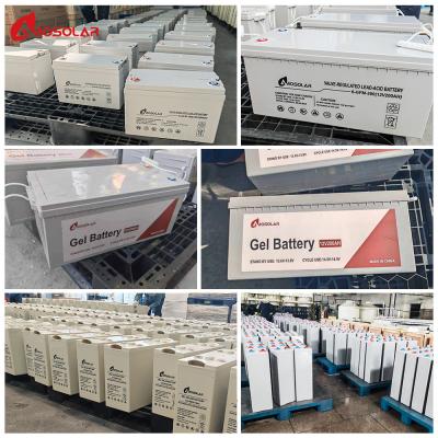 Cina 12V 24V 48V 100Ah 200Ah 300Ah GEL Batteria al piombo acido per energia solare fotovoltaica e inverter in vendita
