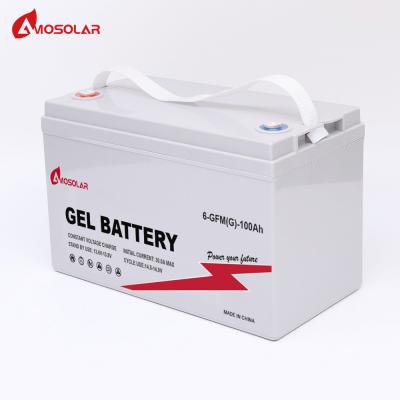 중국 태양 전지 패널 및 가정 인버터 저장용으로 Amosolar Gel 배터리 12V 200AH 250AH 300AH 판매용