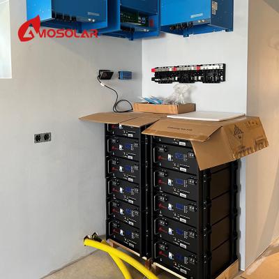 China 48V/51.2V Amosolar Solar Battery 100ah 200ah Rack Mounted Battery For Solar System OEM for sale