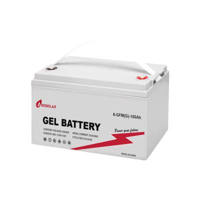 中国 アモソラーゲル電池 12V 100Ah 150Ah 200Ah 300Ah ディープサイクル 太陽電池貯蔵システム 販売のため
