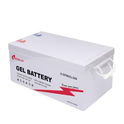 中国 330*173*212mm ディープサイクルジェル 太陽電池 12V 100AH 200AH 250AH アモソラーエネルギー 販売のため