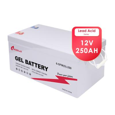 China Amosolar 12V 100Amp 250Ah Deep Cycle Power Baterias recarregáveis para bateria de gel solar à venda