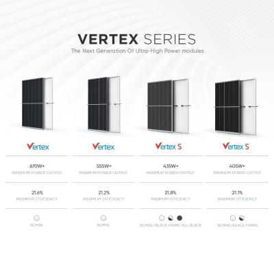 China Trina Zonnepanelen Vertex S TSM 450W 500W 550W 600W 670W 144 Cellen Halfcut Mono PV-module Te koop