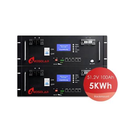 中国 48V/51.2V 100ah 200ah 300ah ライフポ4 ラック搭載 リチウムリイオン家庭用太陽光電池 販売のため
