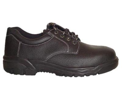 China Practical Mens Black Leather Work Shoes , Comfortable Slip Resistant Work Shoes for sale