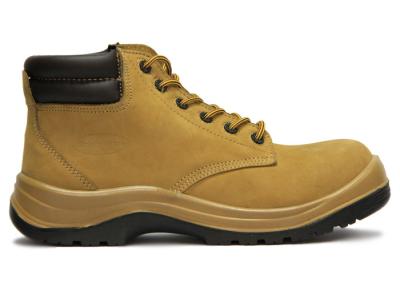 China Anti Static Waterproof Steel Toe Work Shoes / Brown Leather Safety Boots for sale