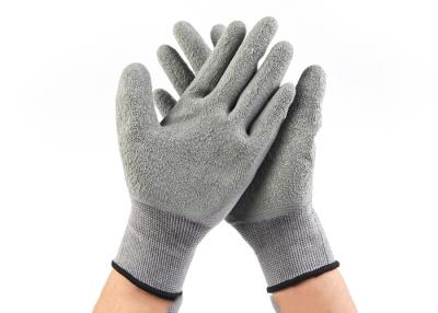 China Grey Color Industrial Cotton Hand Gloves , Non Slip Insulated Safety Gloves for sale