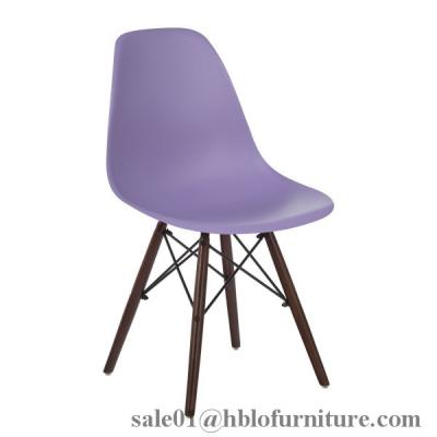 China plastic frame dining chair,colorful pp seat,wood legs for sale